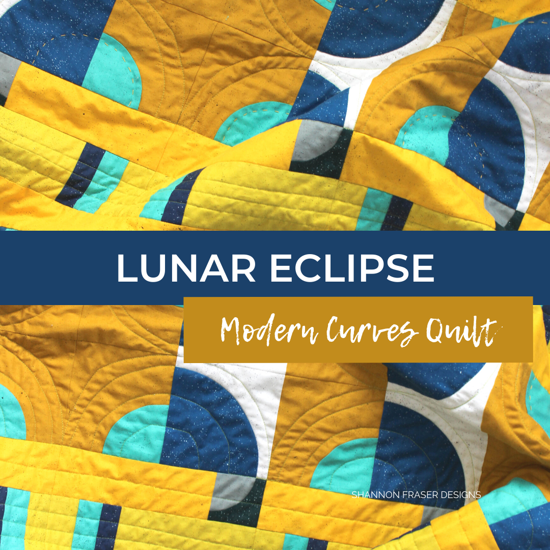 Lunar Eclipse Quilt Pattern - Modern Curves Quilt in Spectratastic II – Shannon Fraser Designs