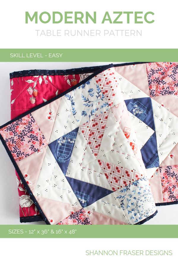 Modern Aztec Table Runner Pattern (PDF) – Shannon Fraser Designs